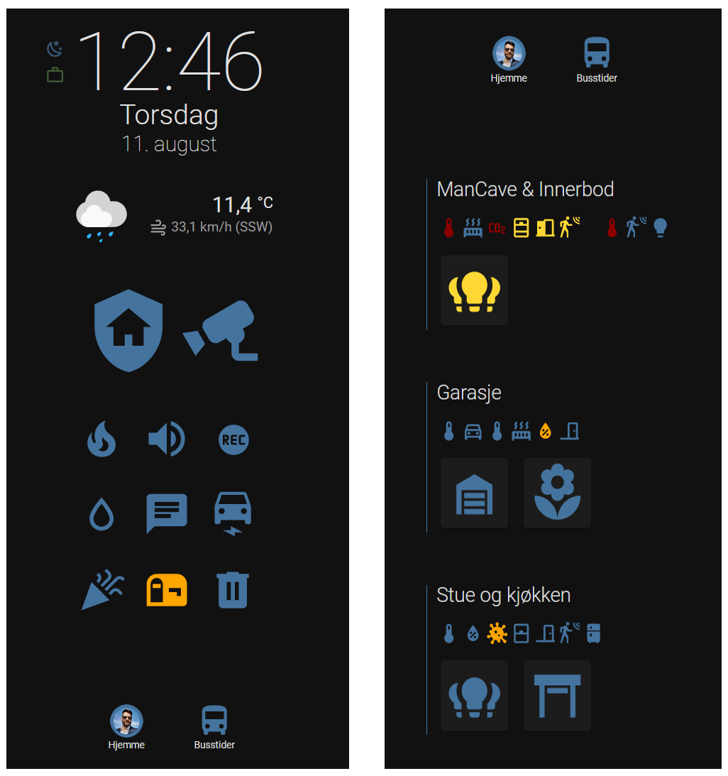 A Home Assistant Dashboard For Mobile Tablet And Desktop The Awesome Garage